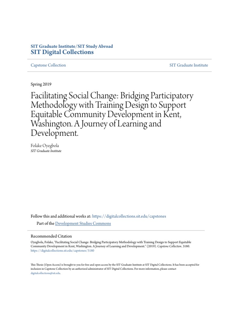 Facilitating Social Change - Bridging Participatory Methodology Wi ... Facilitating Social Change - Bridging Participatory Methodology Wi ...