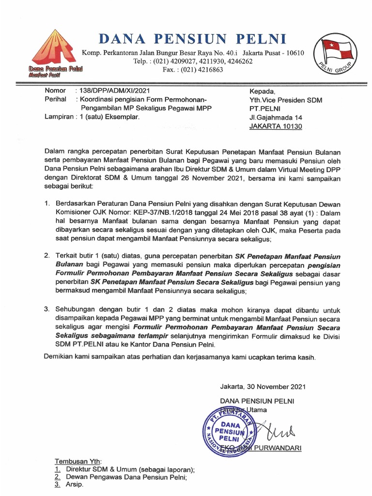 1surat Ke Div SDM-Percepatan SK-MP Sekaligus & SK-MP Bulanan | PDF