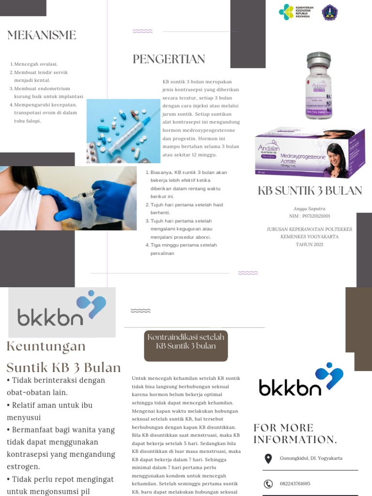 Leaflet KB Suntik 3 Bulan | PDF