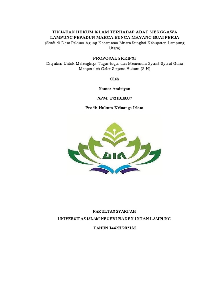 Proposal Andriyan | PDF