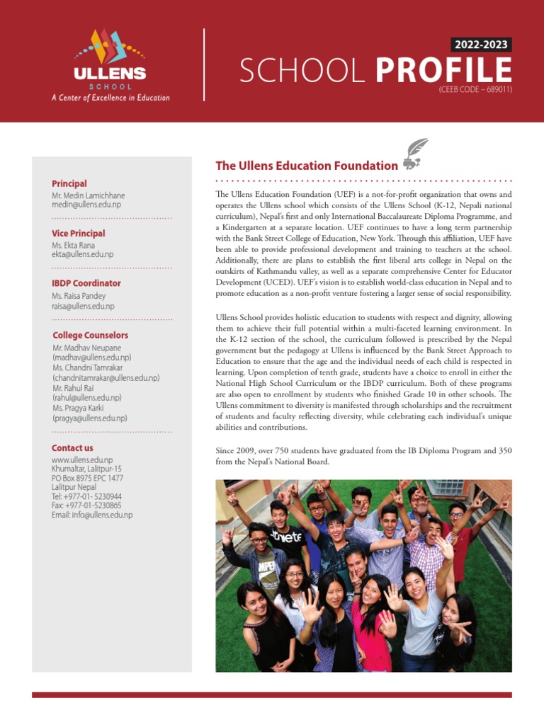 Ullens School Profile | PDF