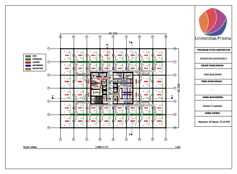 DENAH UTILITAS LT1-19 | PDF