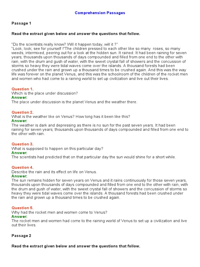 All Summer in A Day | PDF | Metaphor