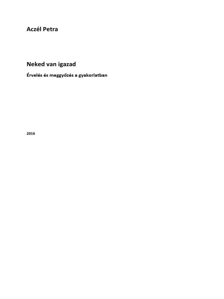 Aczél_Petra_Neked van igazad tankönyv | PDF