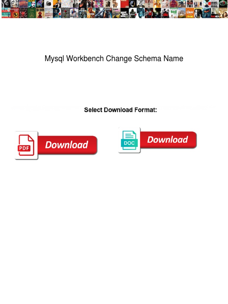 Mysql Workbench Change Schema Name | PDF | Databases | My Sql