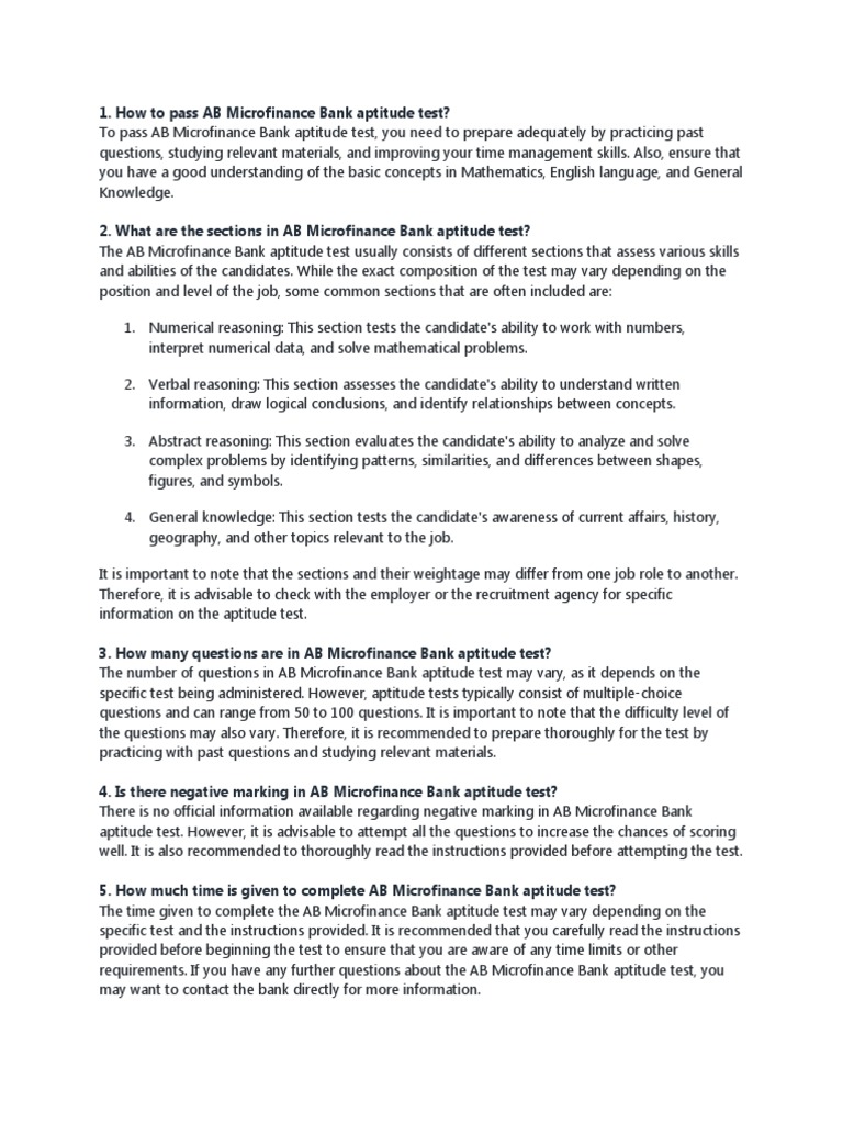 AB Microfinance Bank | PDF