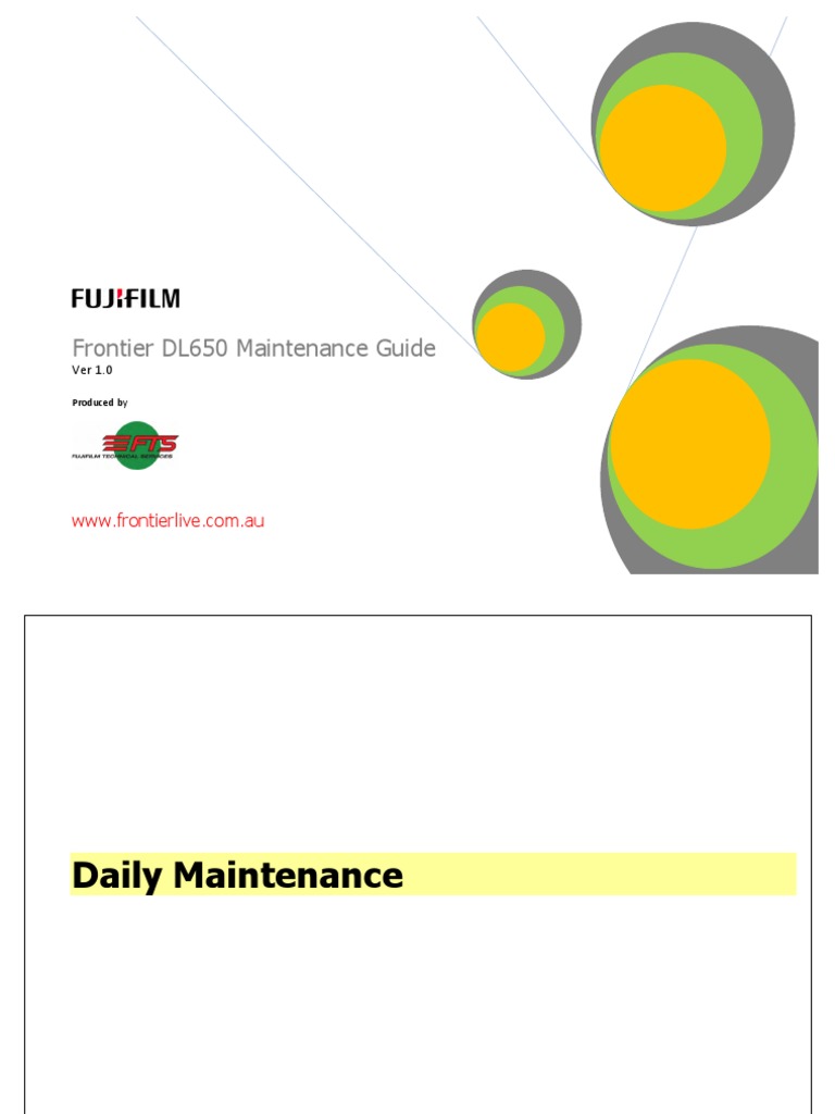 Frontier DL650 Maintenance Guide Ver 1.0 | PDF | Printer (Computing ...