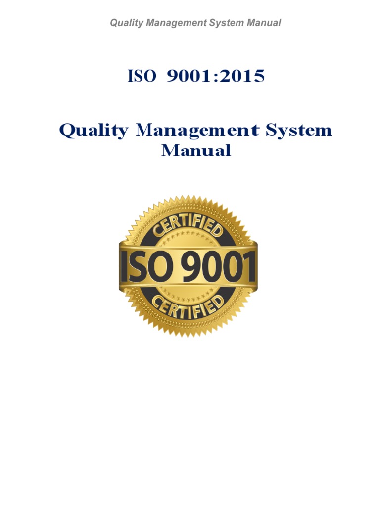 ISO 9001 Quality Process Manual | PDF | Quality Management System | Quality Management