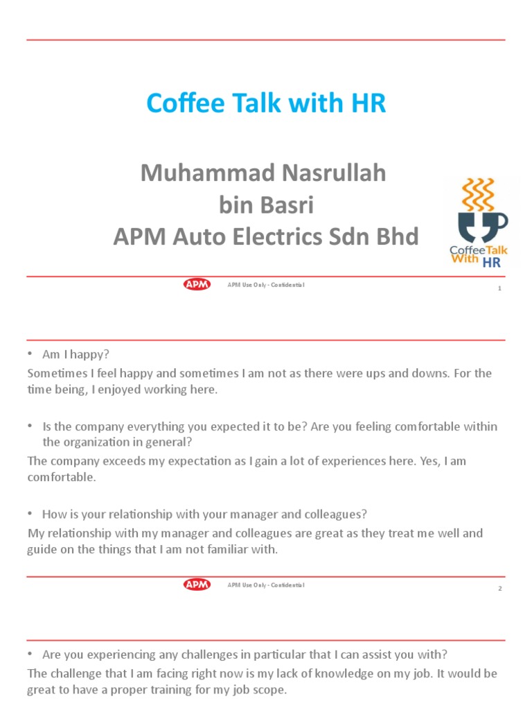 Coffee Talk With HR | PDF | Career & Growth | Business