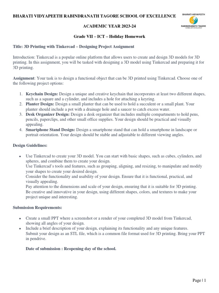 Grade 7 Ict Holiday Homework | PDF | 3 D Computer Graphics | 3 D Modeling