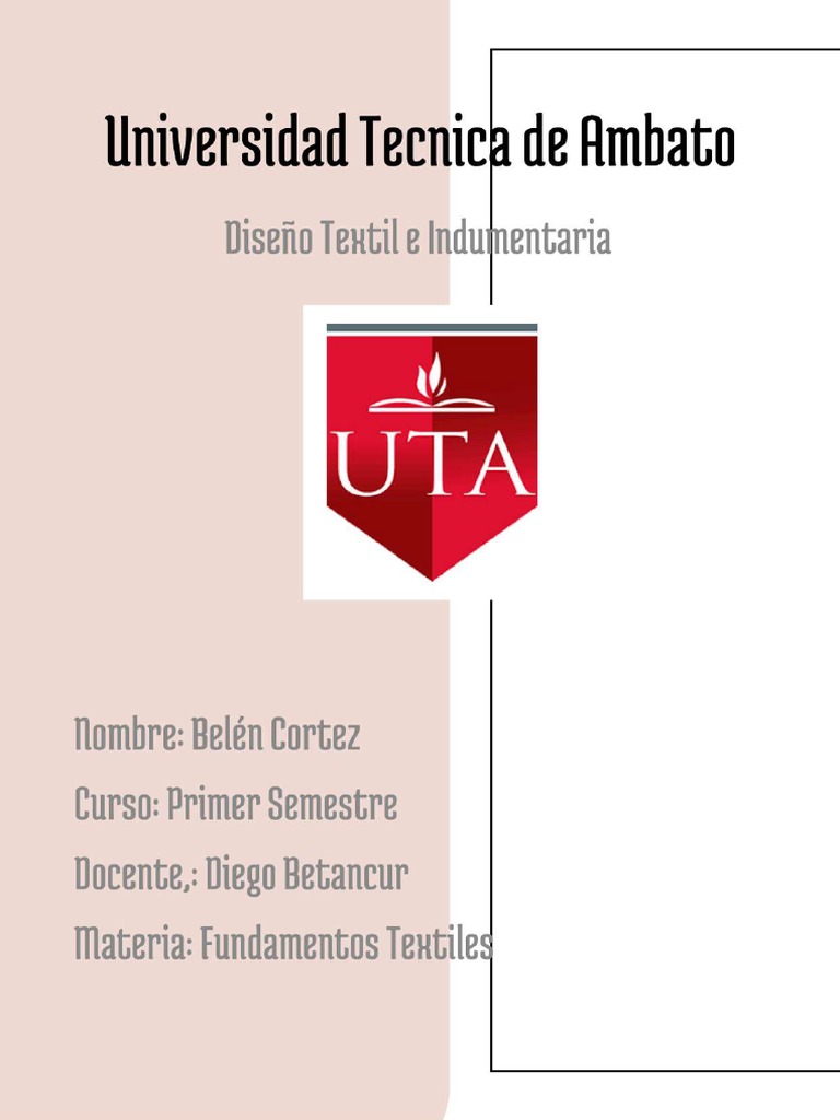 Clasificación De Textiles Fundamentos Textiles Pdf