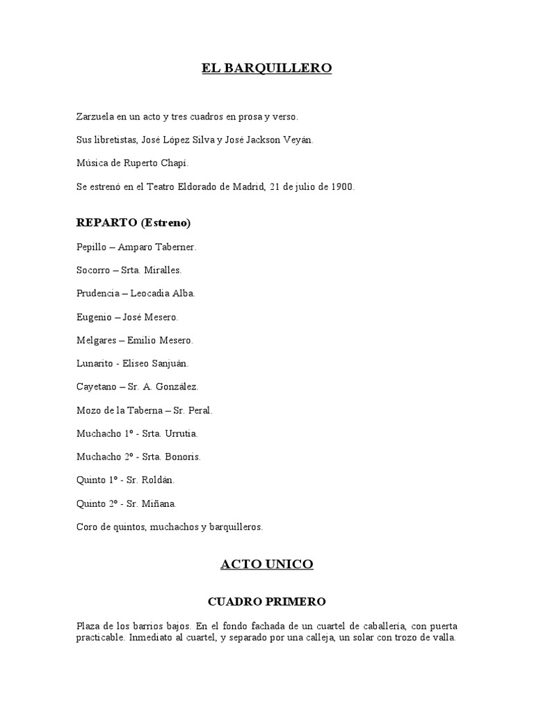 El Barquillero | PDF