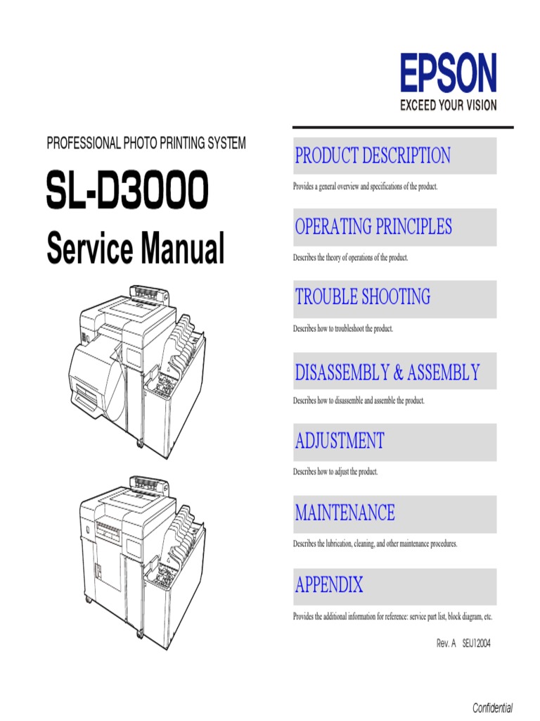 SL-D3000 Service Manual Rev.A | PDF