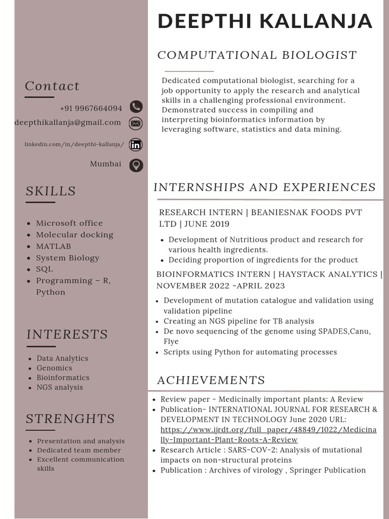 Deepthi Kallanja Computational Resume | PDF
