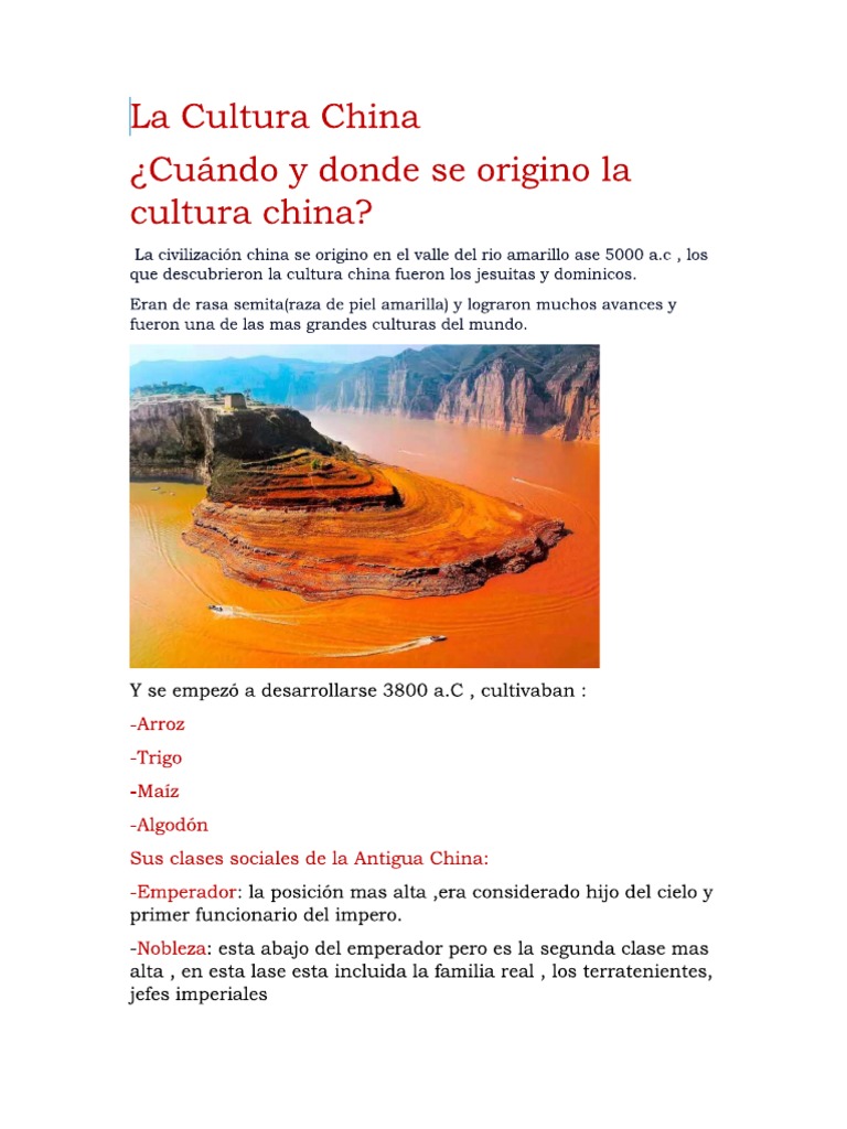 La Cultura China 1 | PDF