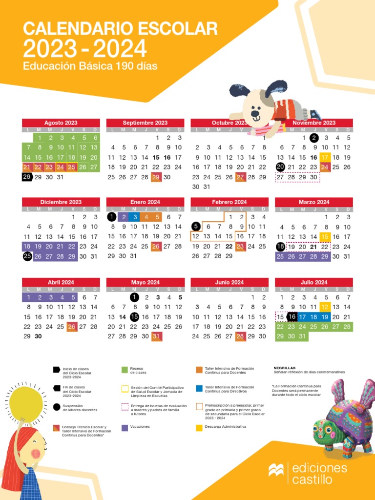 Ed Castillo Calendario Escolar 2023-24 | PDF | Calendario