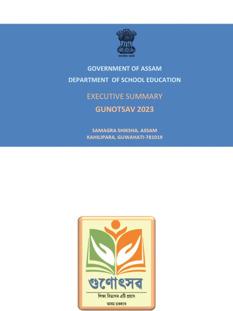 Executive Summary Table Gunotsav 2023 0 | PDF | Students | Cognition