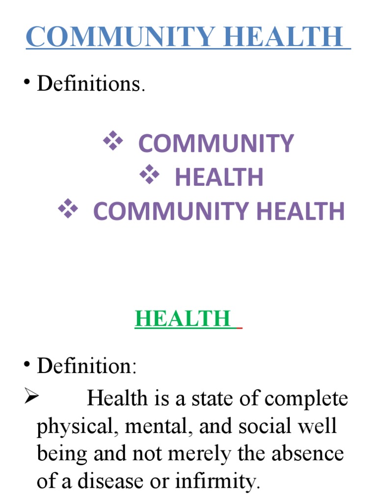 Community Health | PDF | Mortality Rate | Health Promotion