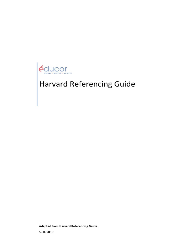Harvard Referencing Guide | PDF | Citation | Encyclopedias