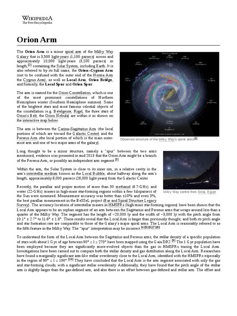 Orion Arm | PDF | Stars | Astronomy