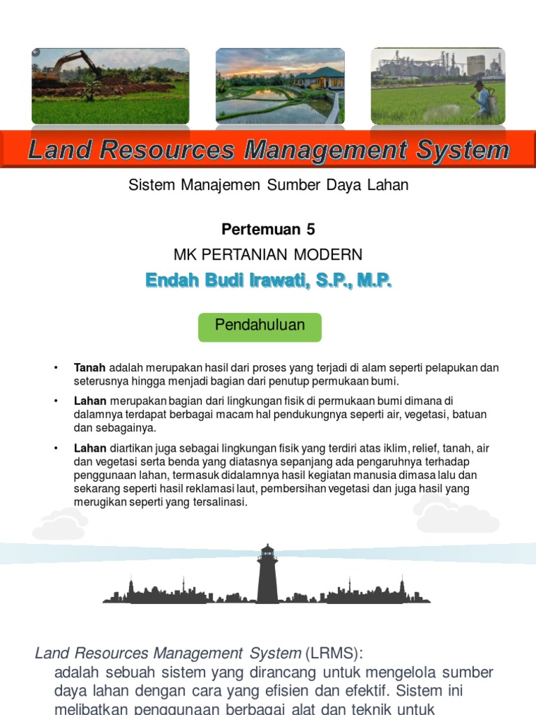 5 Sistem Manajemen Sumber Daya Lahan 2023 Ok | PDF