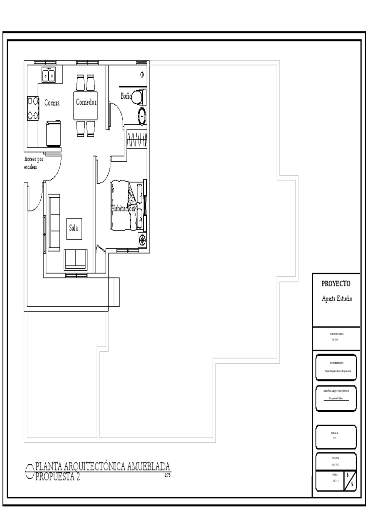 Planta Arquitectónica Aparta Estudio | PDF