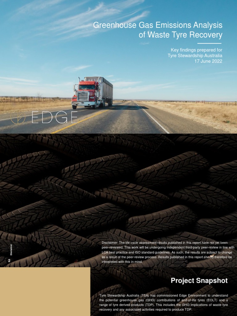 GHG Emissions Analysis of Waste Tyre Recovery | PDF | Life Cycle ...
