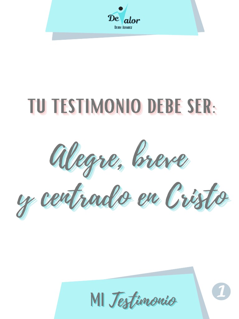 Mi Testimonio Hojas de Trabajo | PDF