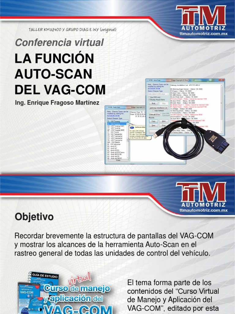 MANUAL USO VAGCOM AUTOSCAN TALLER KM38400 | PDF