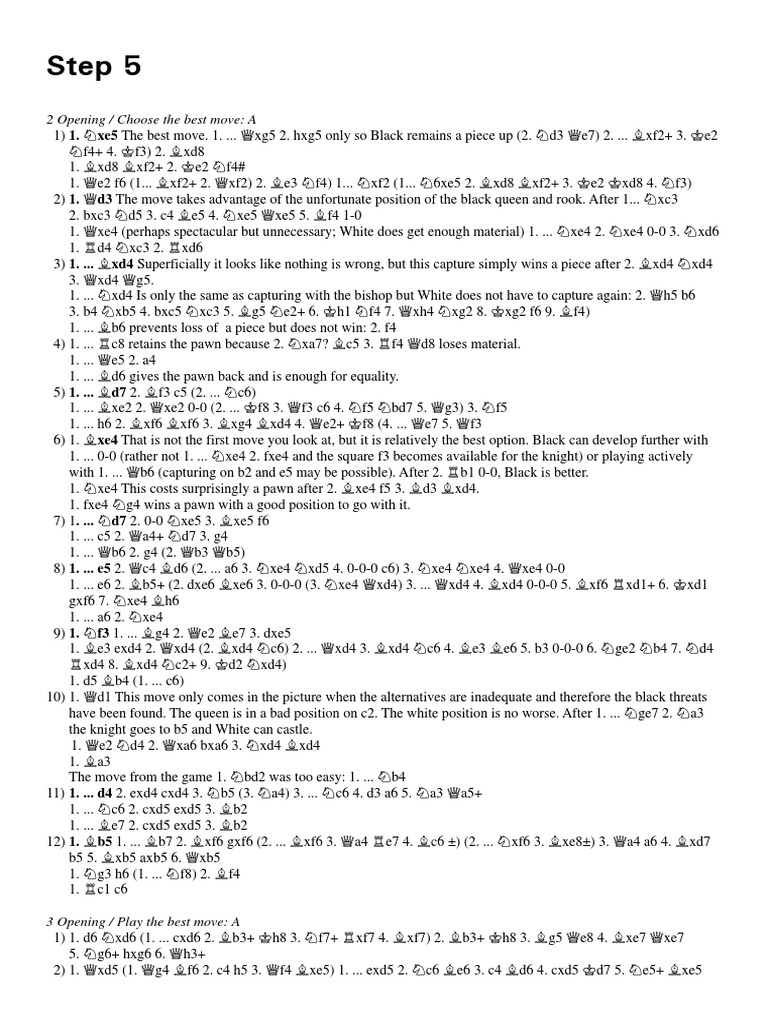 Step5 6 | PDF | Traditional Games | Chess