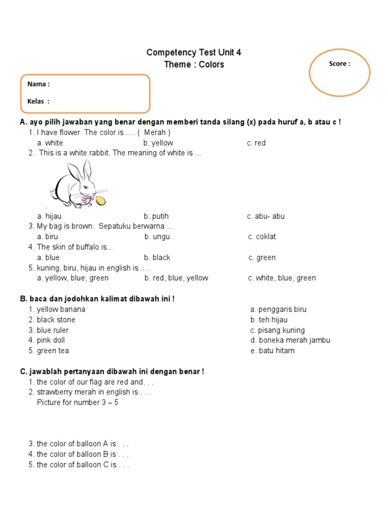 Competency Test Unit 4 - 7 | PDF