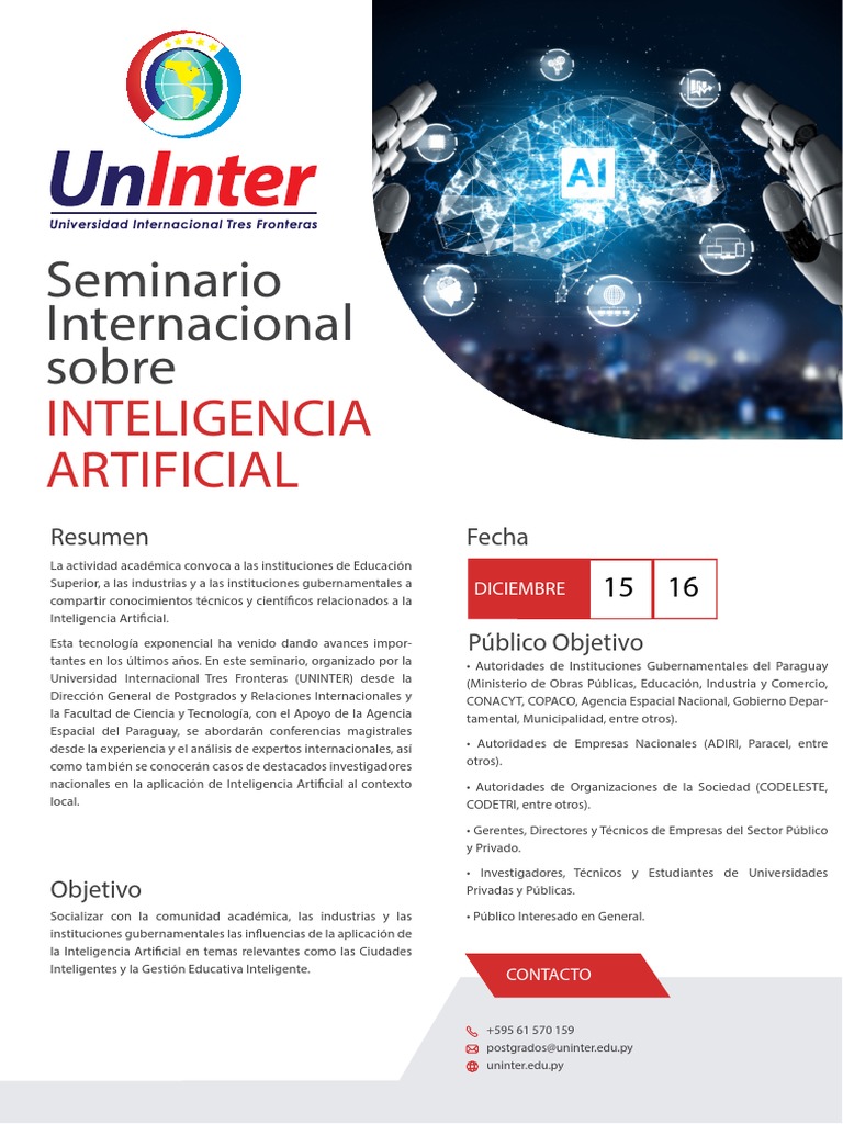 Seminario Internacional Inteligencia Artificial - Brochure | PDF
