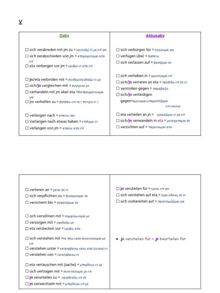 Dativ: Akkusativ | PDF