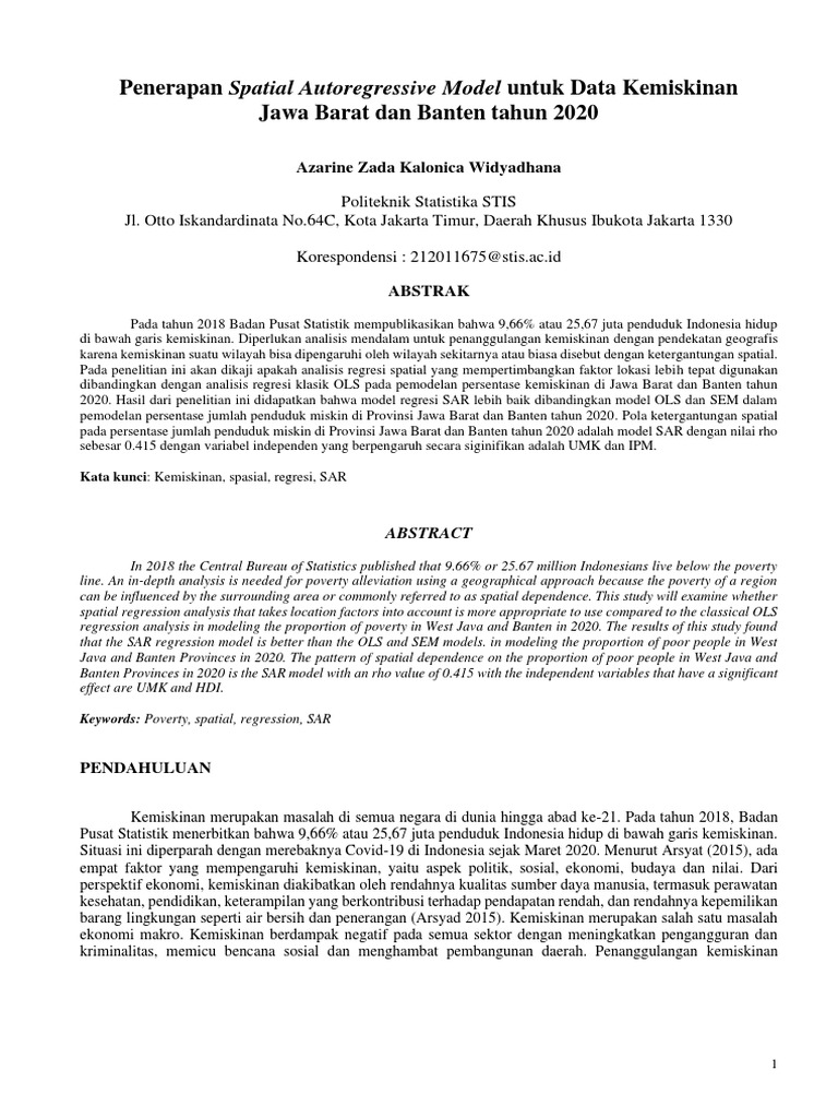 Analisis Data Spasial | PDF