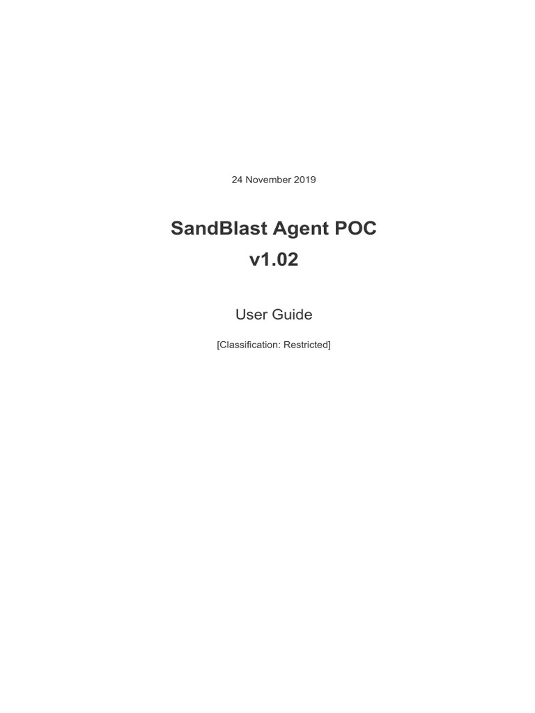CP v1.02 SandBlast POC UserGuide | PDF | Malware | Antivirus Software
