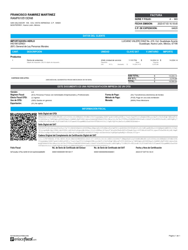 Ramf610513dn8 20230703 A965 | PDF | Dinero | Economias