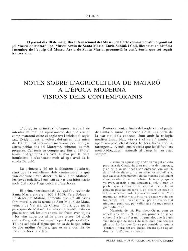 Agricultura Edat Moderna | PDF
