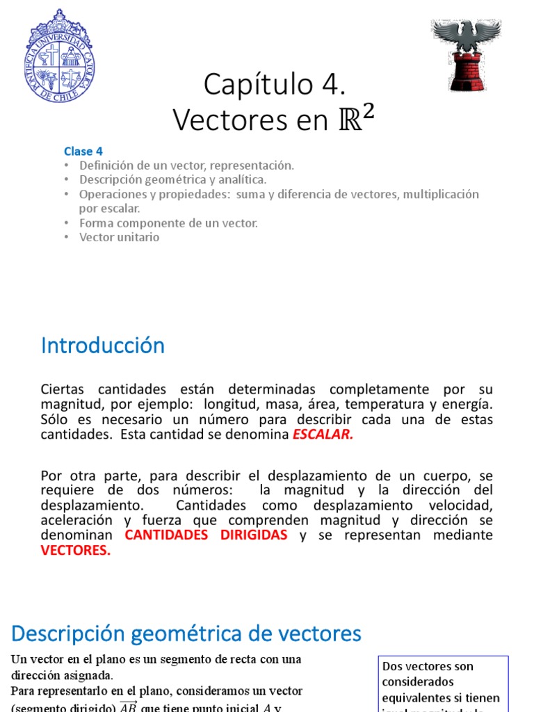 Clase 1 Vectores en IR2 | PDF | Vector Euclidiano | Multiplicación