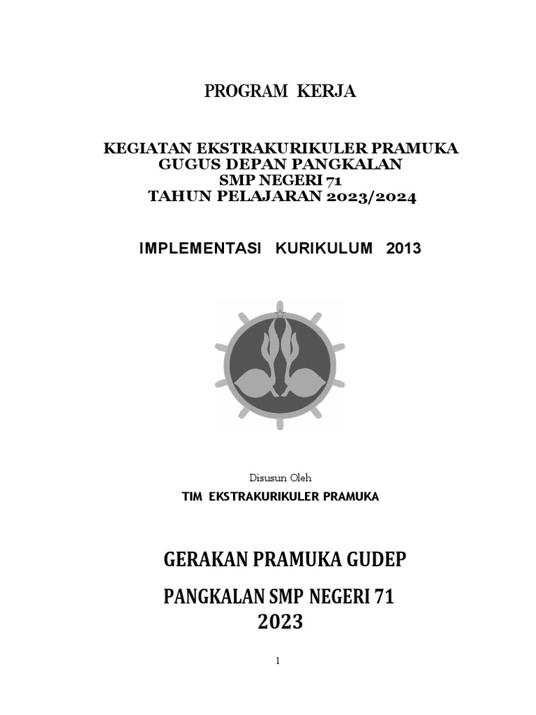 Program Pramuka SMPN 71 | PDF | Karier & Perkembangan | Pengembangan Diri