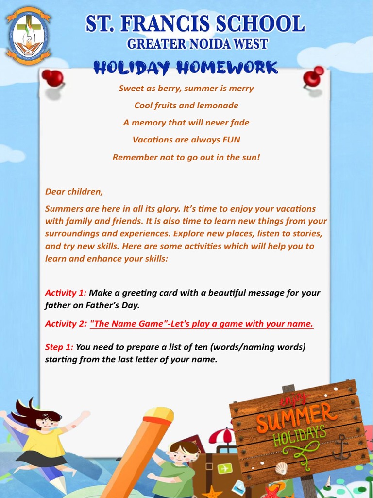 HOLIDAY HOME WORK Class 3 | PDF | Part Of Speech | Linguistic Morphology