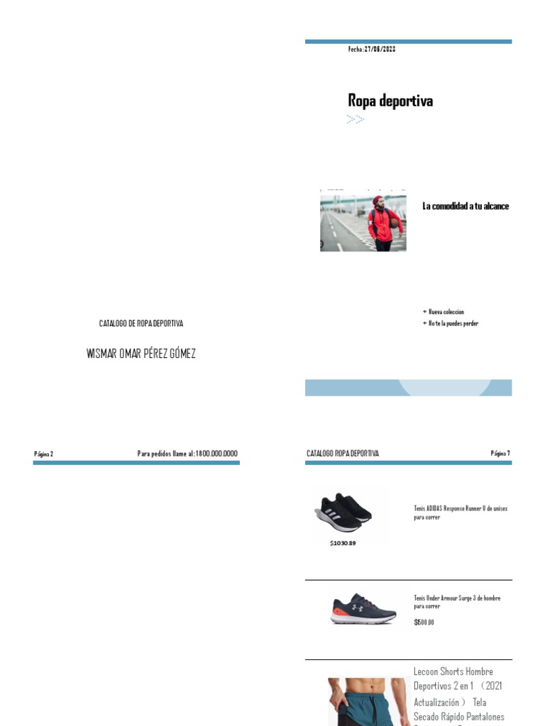 Catalogo Ropa Deportiva | PDF | Ropa | Softlines (venta minorista)