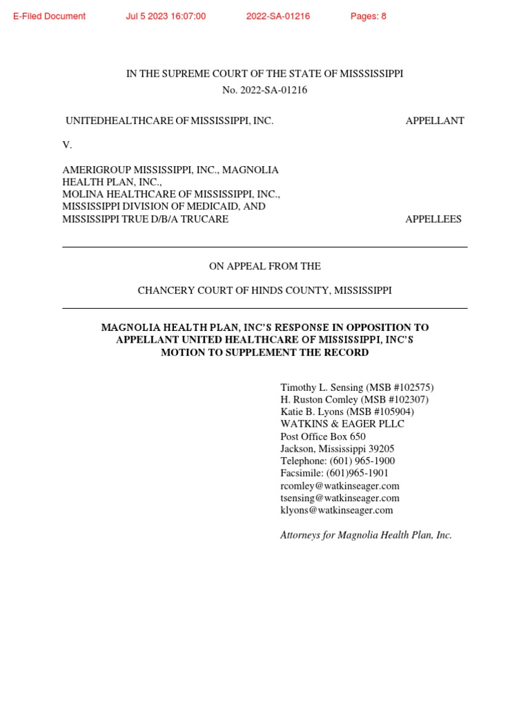 Centene Asks MS Supreme Court To Conceal Sanctions Against Centene ...