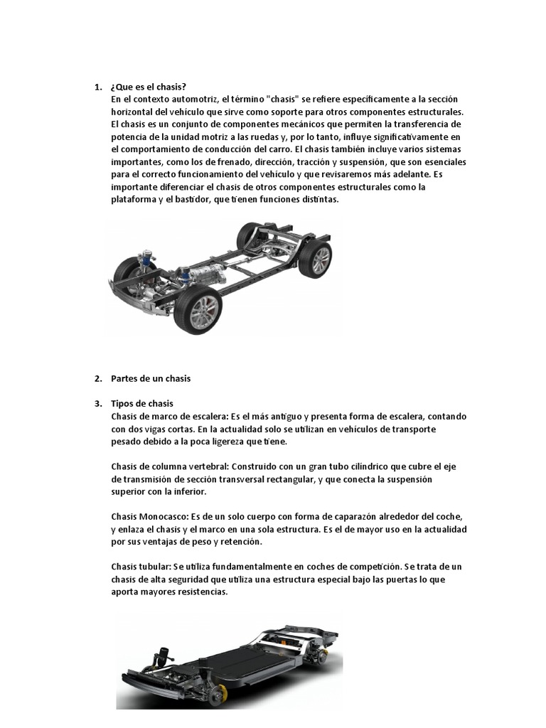Que Es El Chasis | PDF | Direccion | Eje