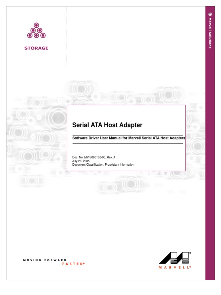 SW Driver User Manual For Marvell Serial ATA Host Adapters | PDF ...