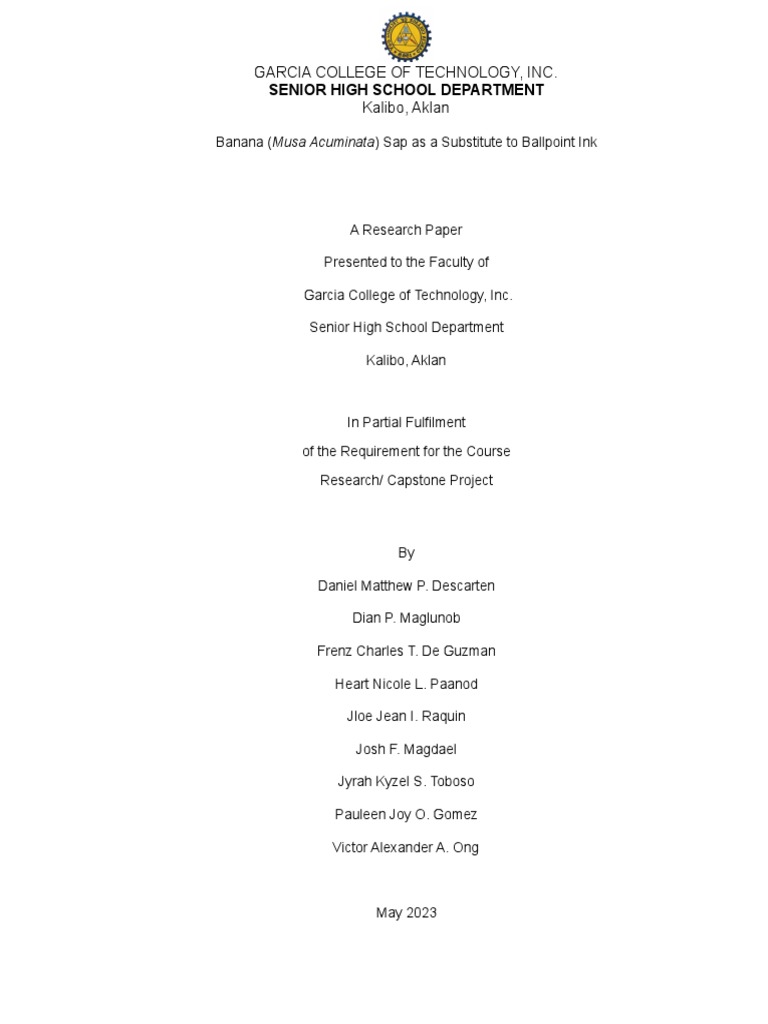 Banana Sap Research | PDF