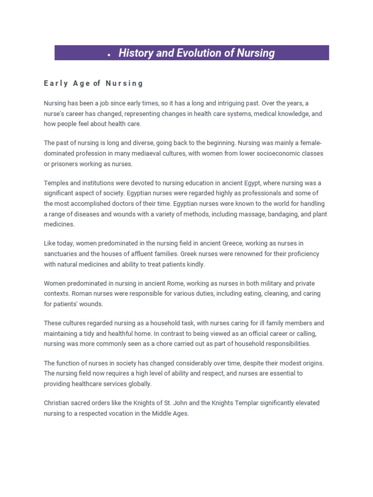 Introduction To Nursing | Download Free PDF | Nursing | Health Care