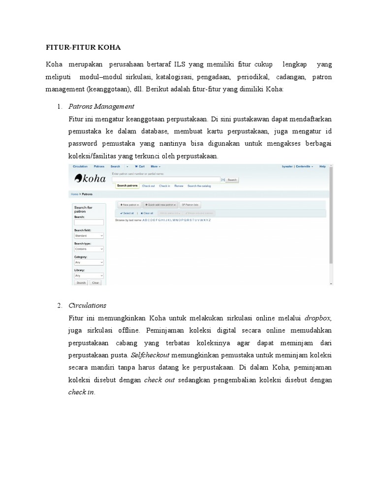 Fitur-Fitur Koha | PDF