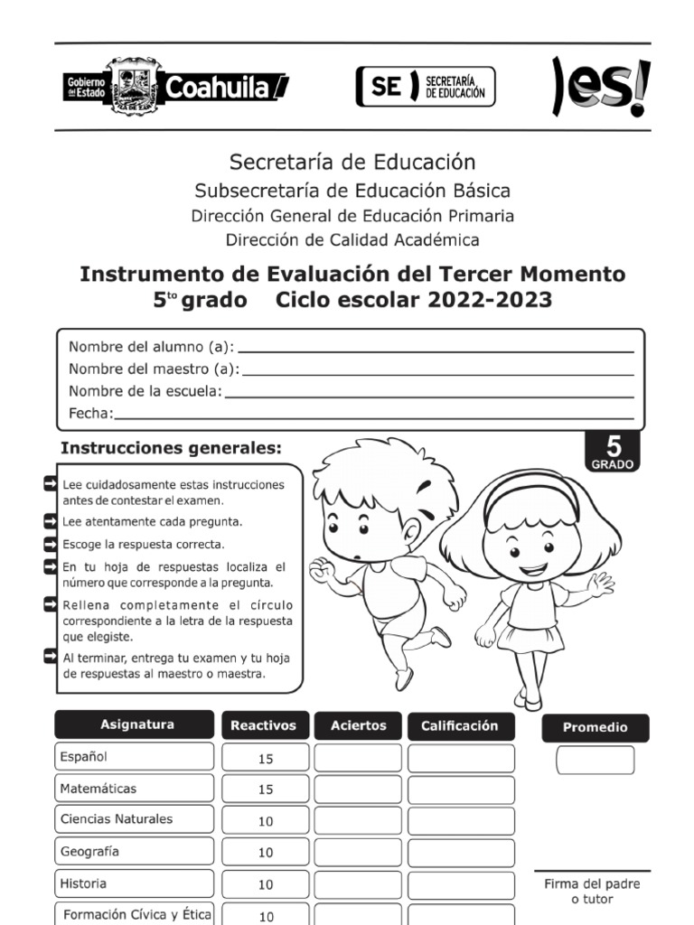 5 - Inst. Eval. 3er. Momento Ciclo Escolar 23-24 | PDF | Democracia | Ideologías políticas