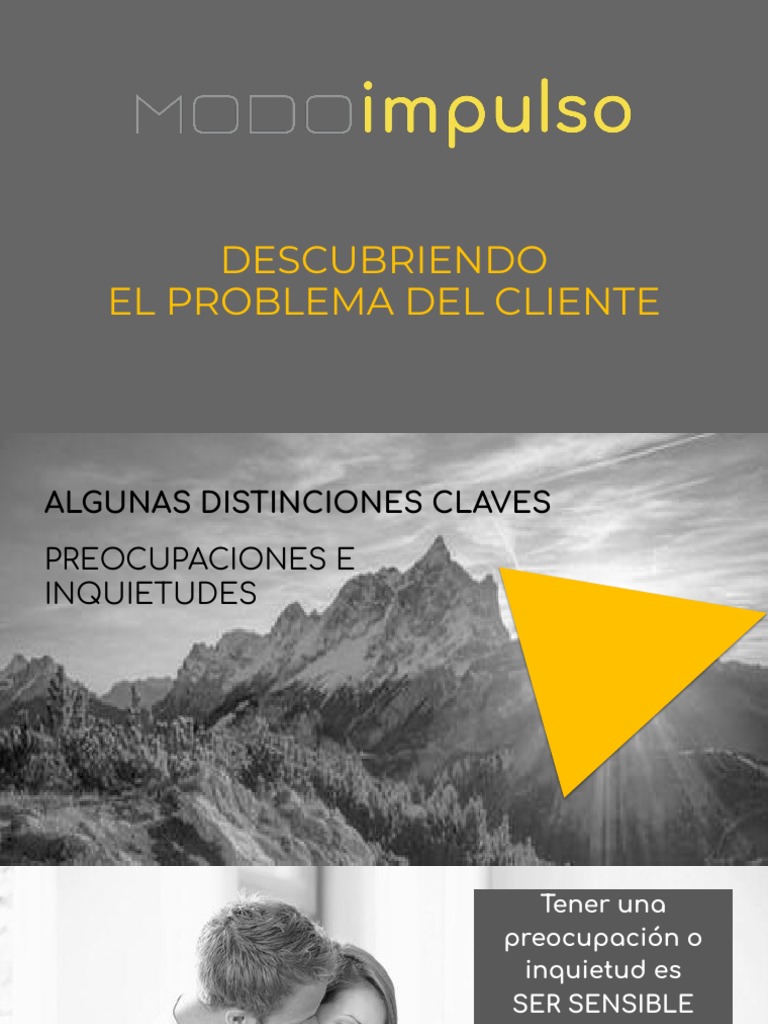 Descubriendo El Problema Del Cliente. MI | PDF | Conceptos psicologicos ...