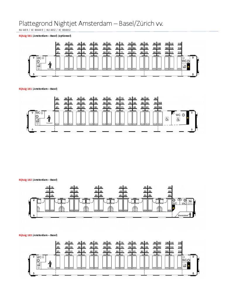 Plattegrond NJ-IC Basel-Zürich 403-60403 | PDF